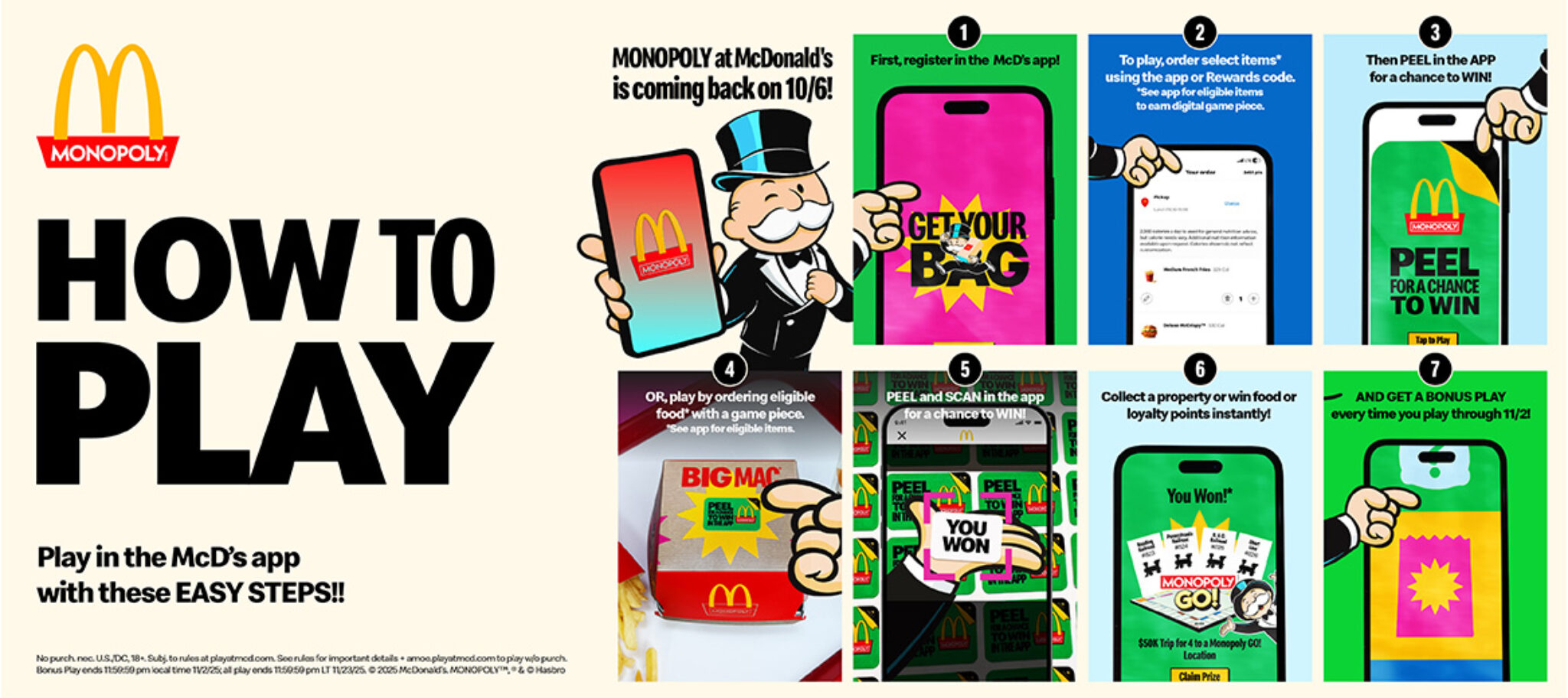 McDonald's Monopoly 2025 USA (Playatmcd.com)