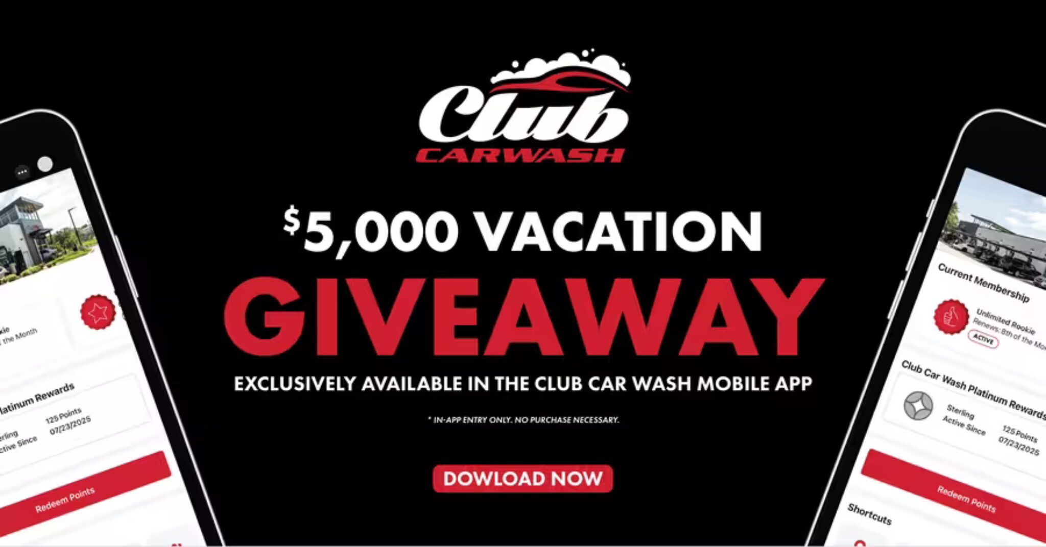 Club Car Wash Giveaway